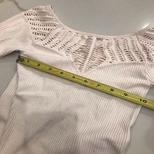 Free People | Tops | Free People Ribbed Seamless Cutout Neck Tee | Poshmark